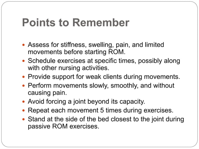 Range of motion exercises | PPTX