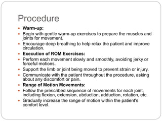 Range of motion exercises | PPTX