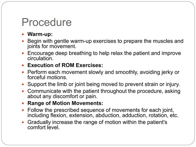 Range of motion exercises | PPTX