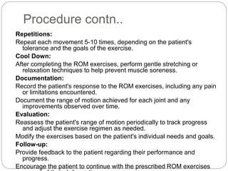 Range of motion exercises | PPTX