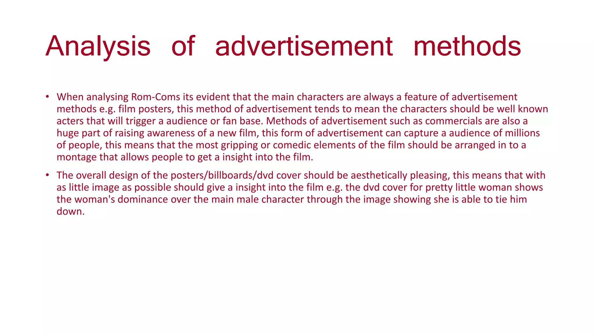 Rom-Com | PPTX | Romance | Genres