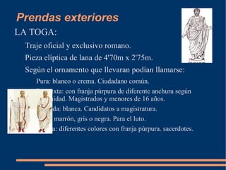 Historia del vestir: Roma | ODP