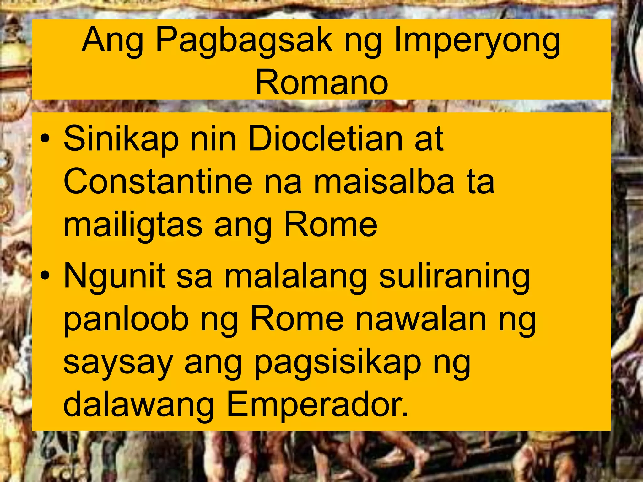 Kabihasnang Roman (Sinauna, Republika, Imperyo) | PPTX