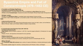 Roman Empire, its History, rise and fall at Constantinople.pptx