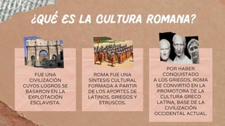 Aprendemos sobre la cultura romana y sus caracteristicas | PDF