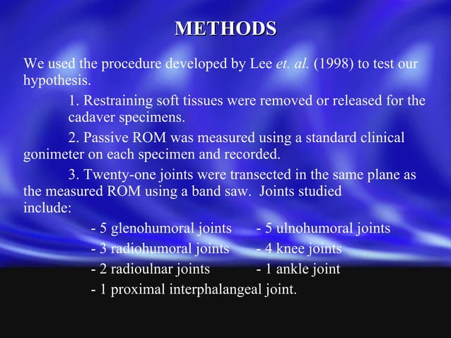 Range of Motion Study | PPT