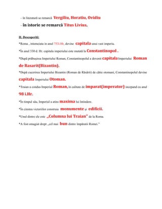 Roma de la cetate la imperiu completata | PDF