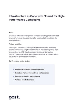 Check out some of our successful DevOps and Cloud Migration projects | PDF