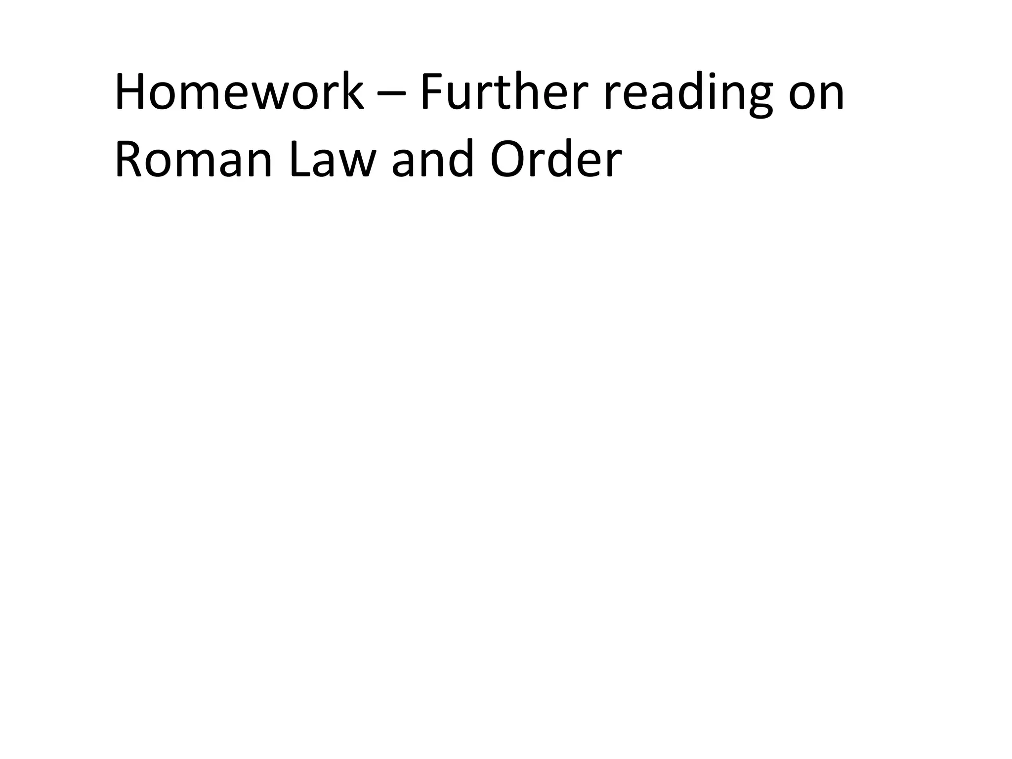 Roman Crime And Punishment | PPT