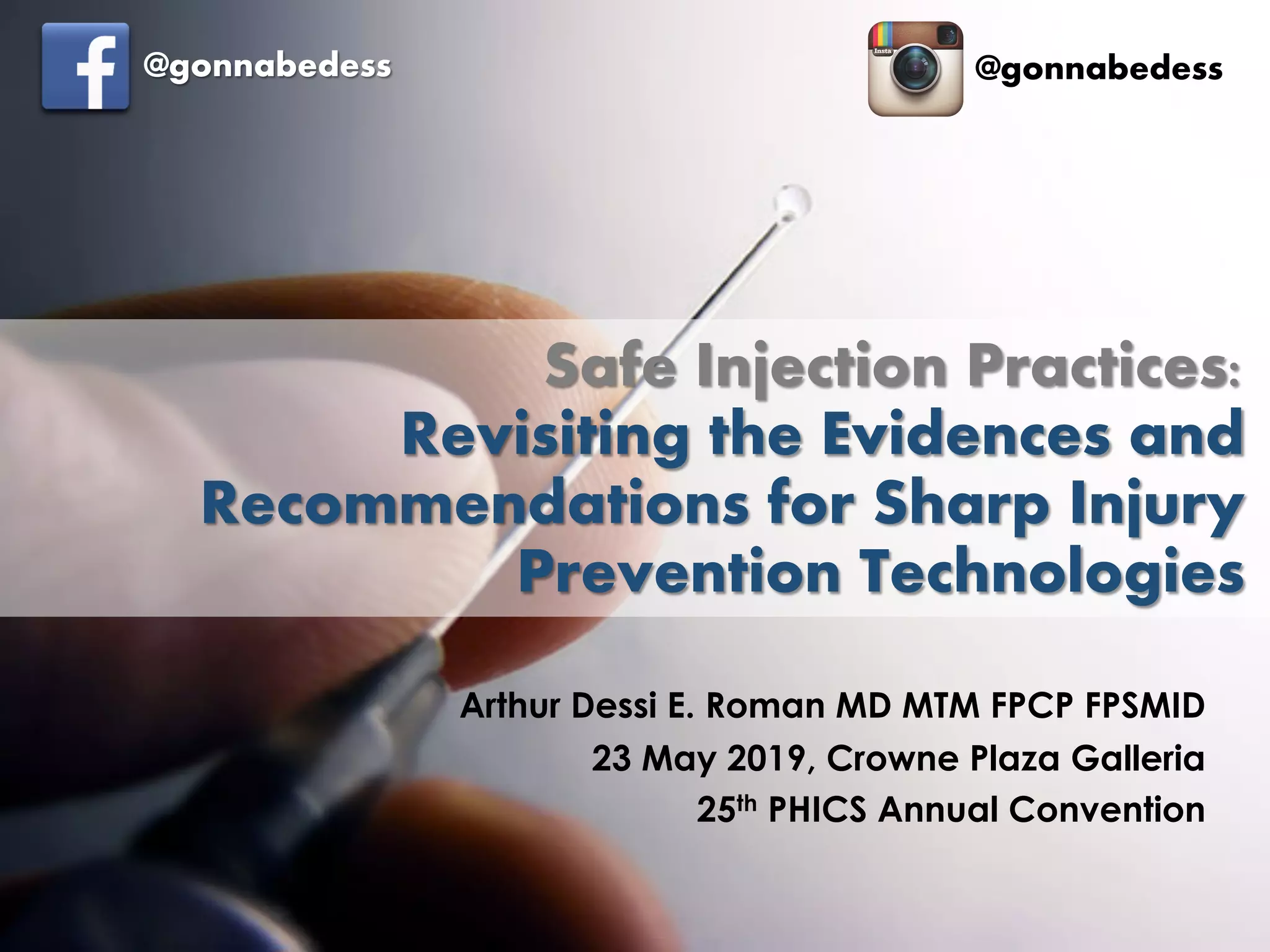 Safe Injection Practices Ad Roman Phics 2019 Ppt