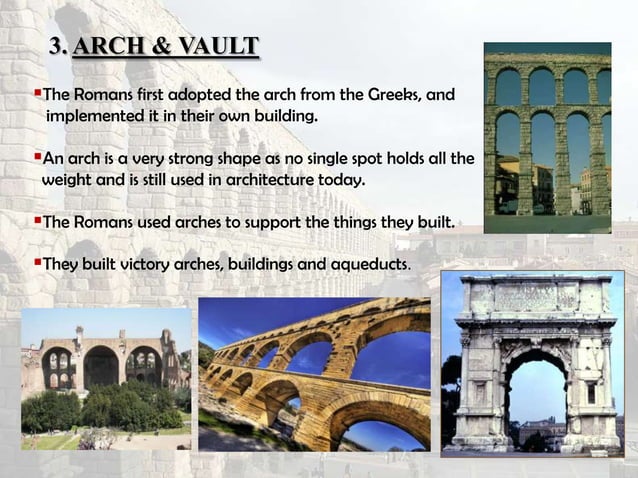 Roman architecture : Elements and innovations. | PPTX