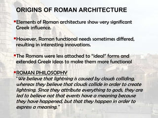 Roman architecture : Elements and innovations. | PPTX