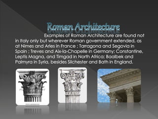 Roman architecture | PPTX