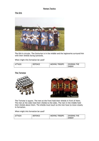 2 Roman army tactics yard-practise | DOC | Rugby Union | Rugby