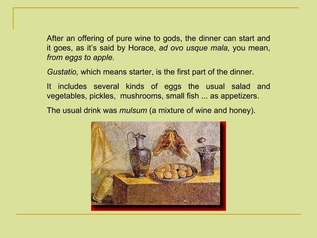 Roman banquets | PPT | Food & Drink