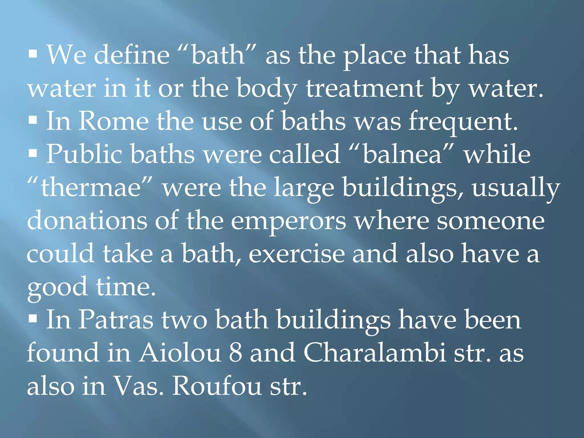 Roman baths en | PPTX