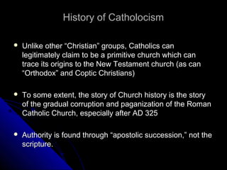 Roman Catholicism: A Power Point | PPT