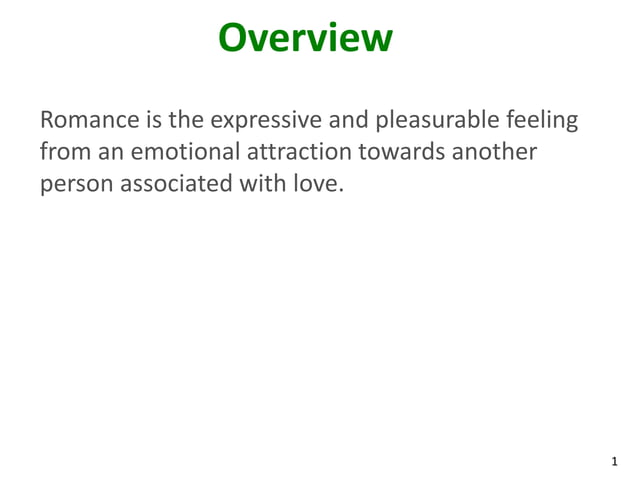 Romance | PPT