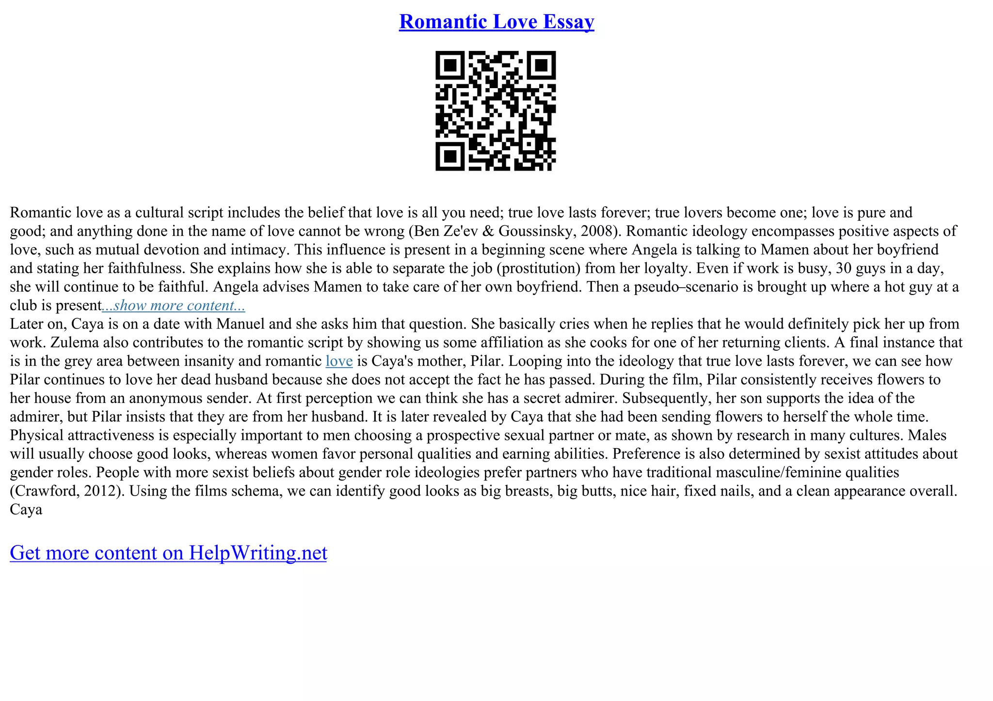 Romance Essay | PDF
