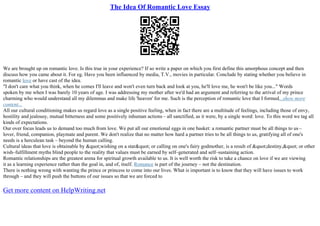 Romance Essay | PDF