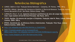 Romances Gregos, leitura das obras de Xenofonte de Éfeso, Longo e ...