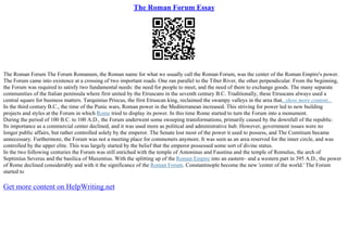 Roman Civilization Essay | PDF