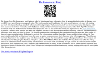 Roman Civilization Essay | PDF