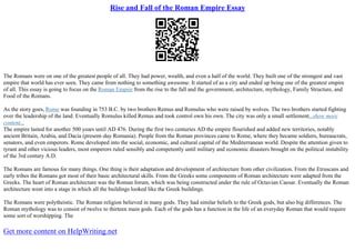 Roman Civilization Essay | PPT