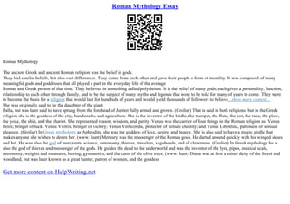 Roman Civilization Essay | PDF