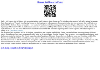 Roman Civilization Essay | PDF