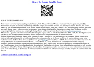 Roman Civilization Essay | PPT