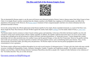 Roman Civilization Essay | PPT