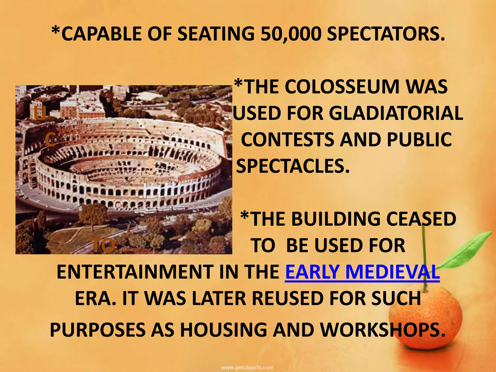 Roman coliseum expo ingles | PPT
