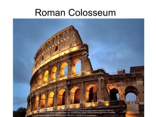 Roman colosseum | PPT | Geology | Science