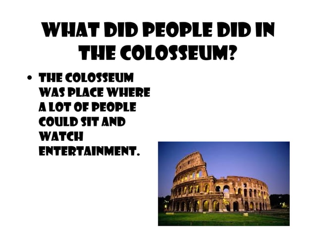 The Roman Colosseum | PPT