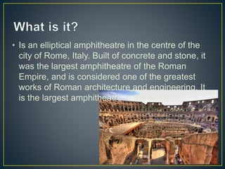 Roman colosseum | PPTX