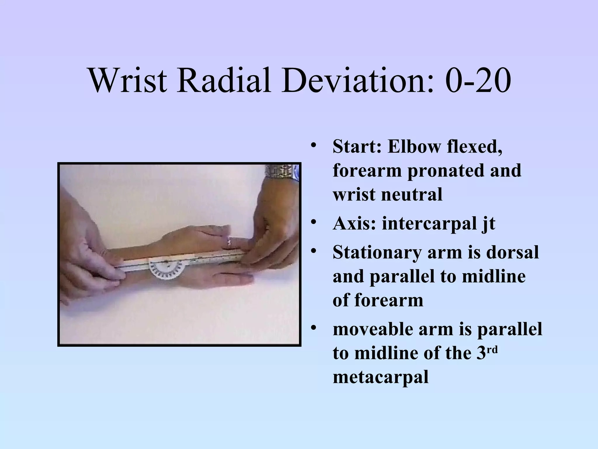 Goniometry and Manual Muscle Testing of the UE | PPT