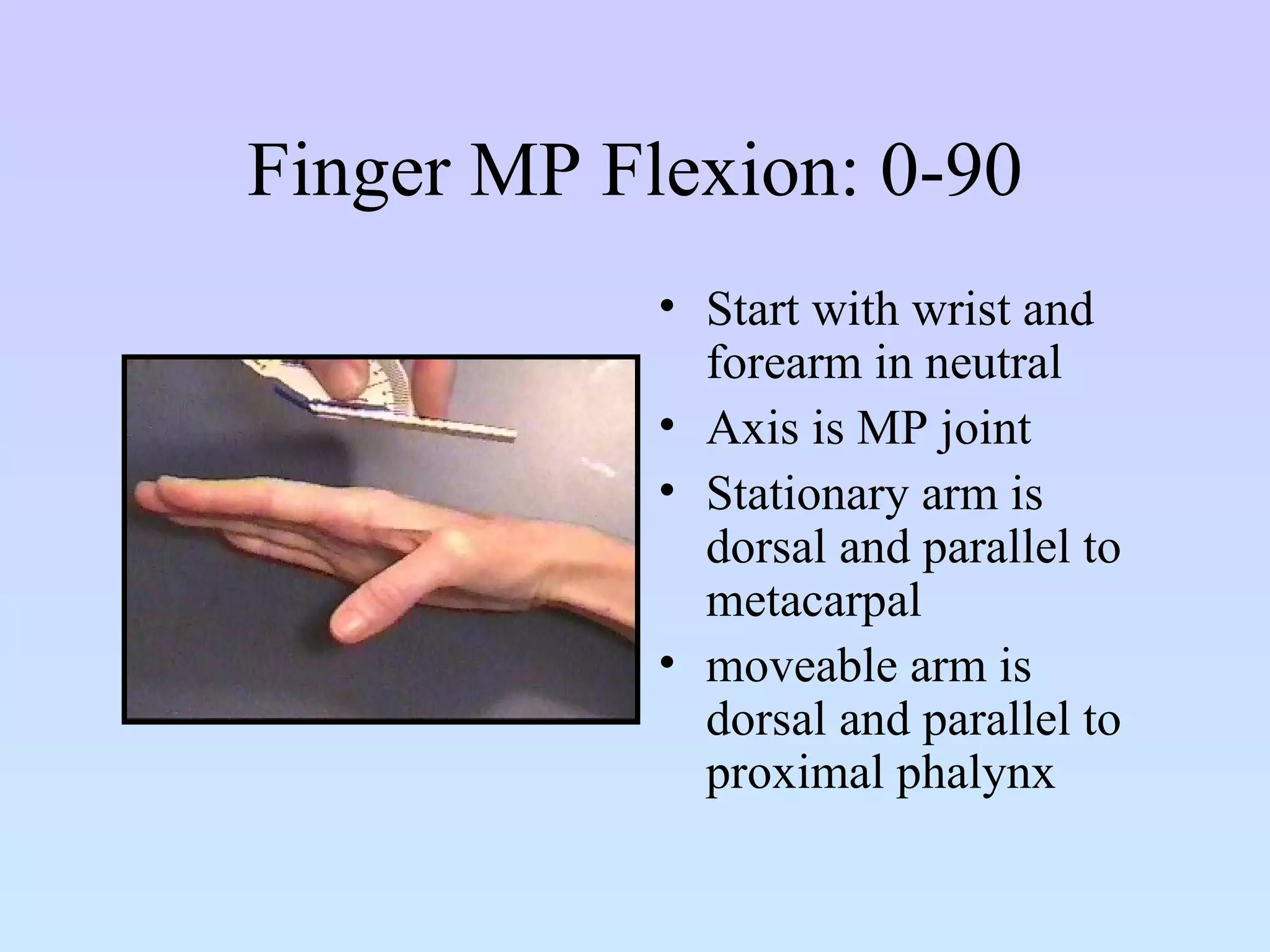 Goniometry and Manual Muscle Testing of the UE | PPT