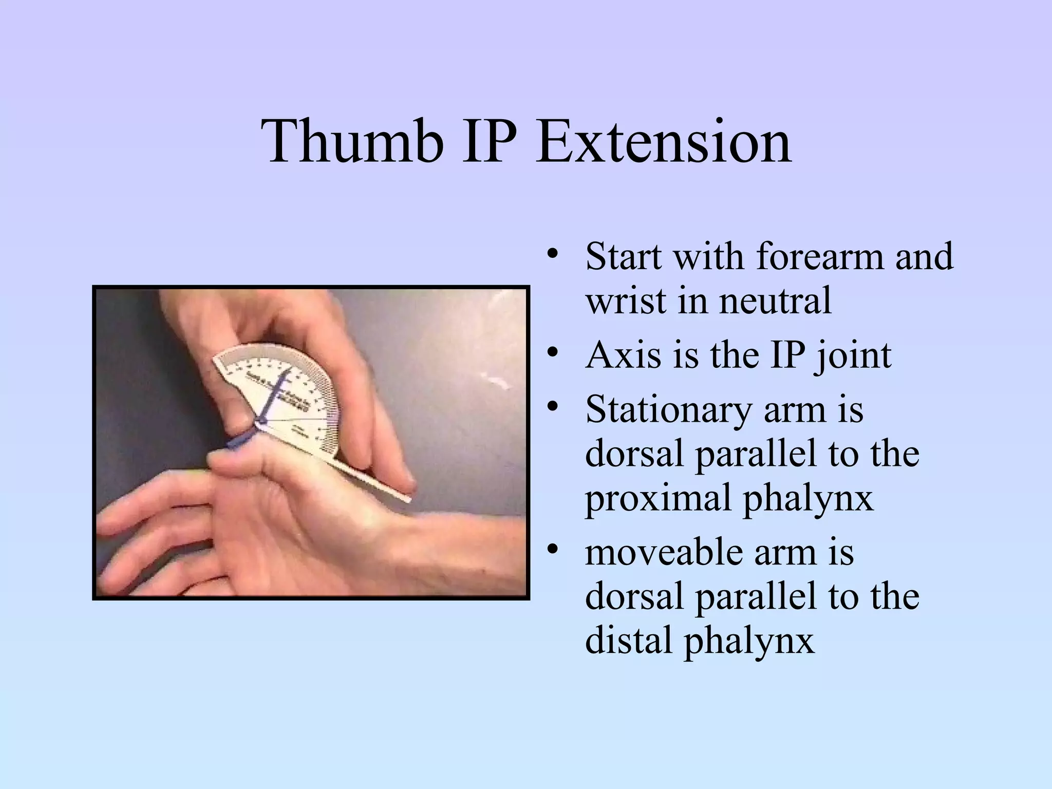 Goniometry and Manual Muscle Testing of the UE | PPT