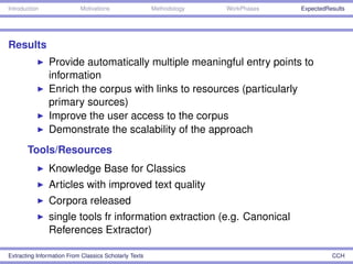 Stuctured Vs Unstructured: Extracting Information from Classics Scholarly Texts | PDF