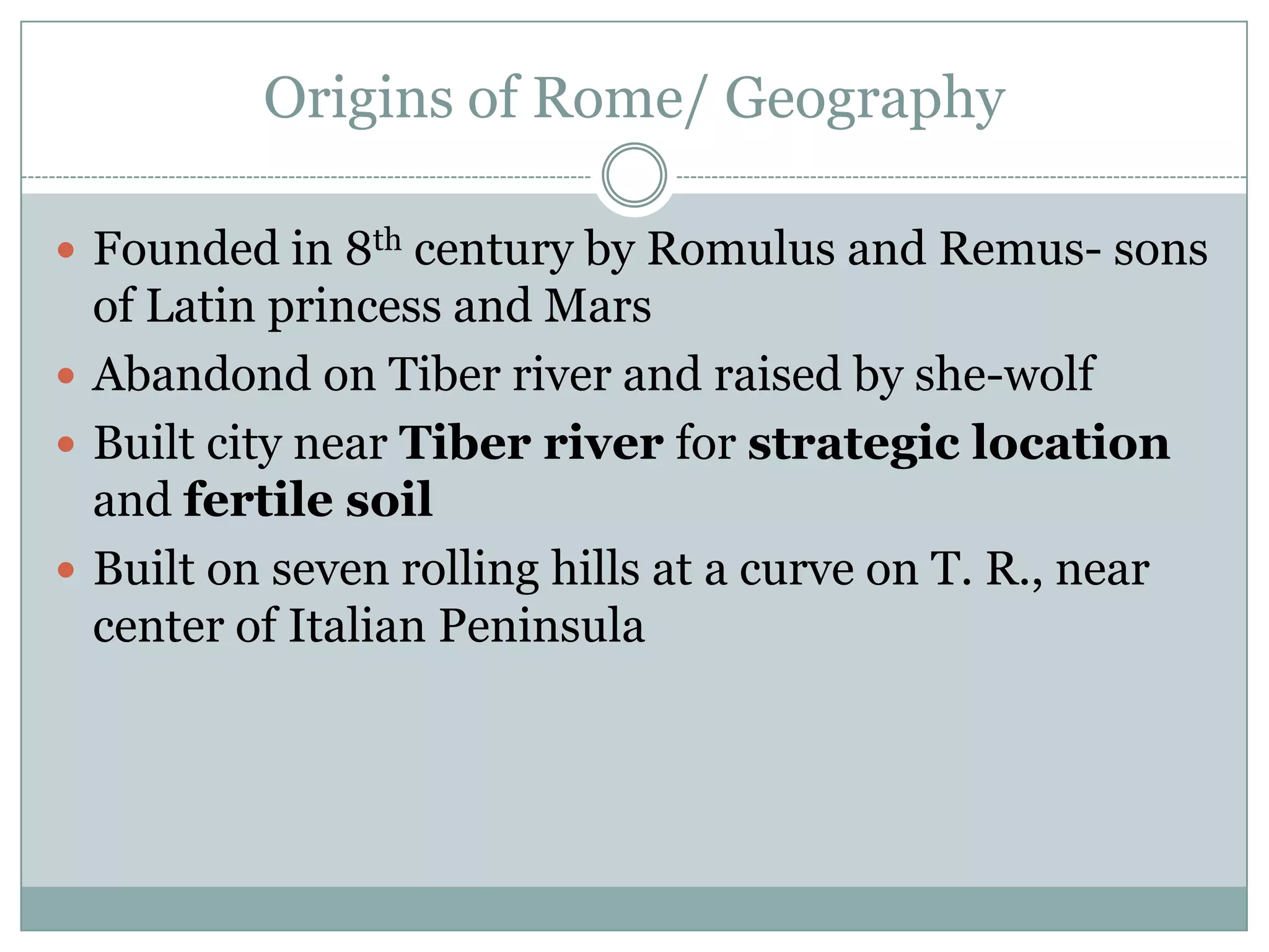 World History Chapter 6: Ancient Rome and Early Christianity | PPTX