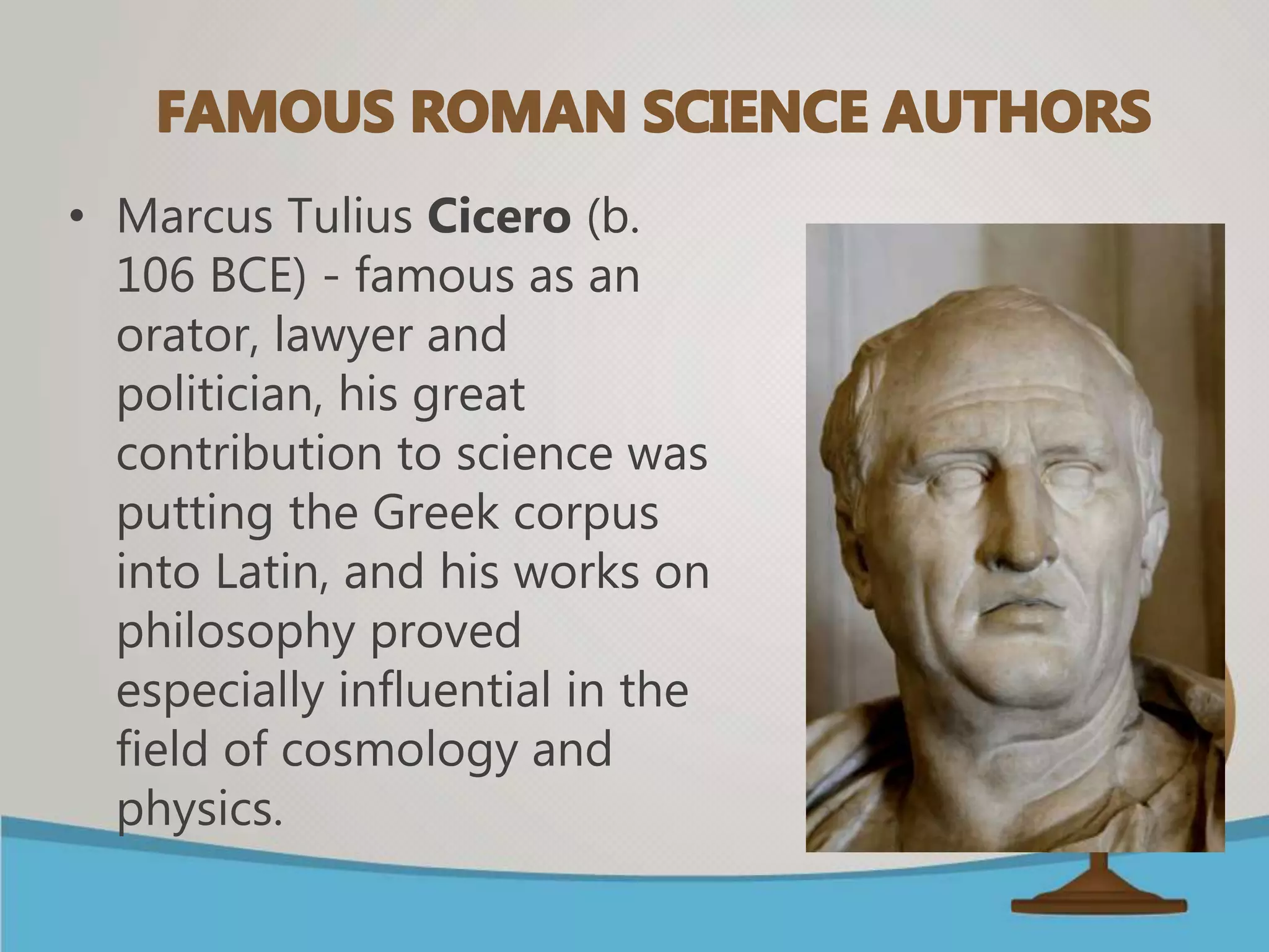 Science and Philosophy in the Roman Empire | PPTX