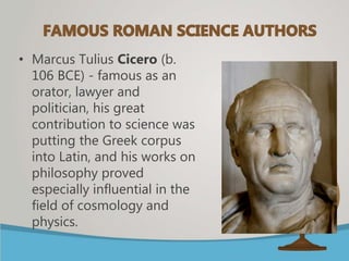 Science and Philosophy in the Roman Empire | PPTX