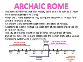 Roman Empire lesson 1 Archaic Rome | PPT