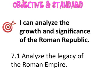 Roman empire lesson 2 the Roman Republic | PDF