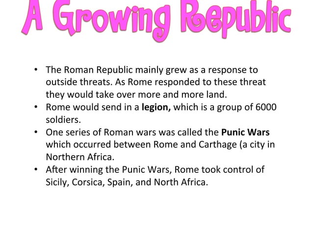 Roman empire lesson 2 the Roman Republic | PPT