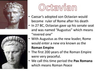 Roman empire lesson 3 republic to empire | PPTX
