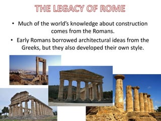 Roman empire lesson 4 the legacy of rome | PPTX