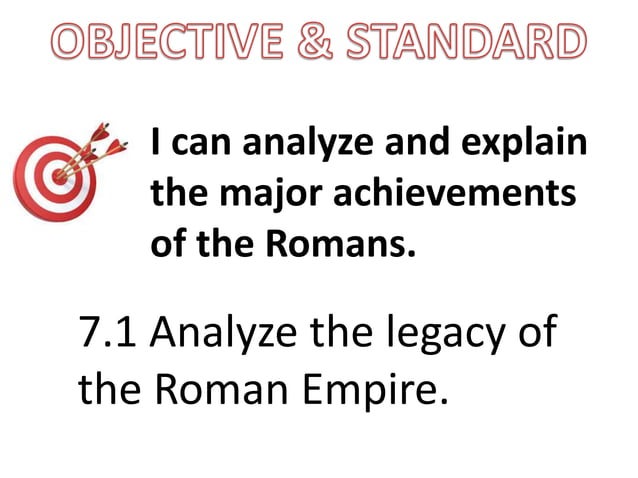 Roman empire lesson 6 roman achievements | PPTX
