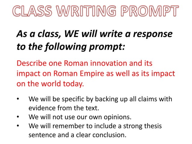 Roman empire lesson 6 roman achievements | PPTX